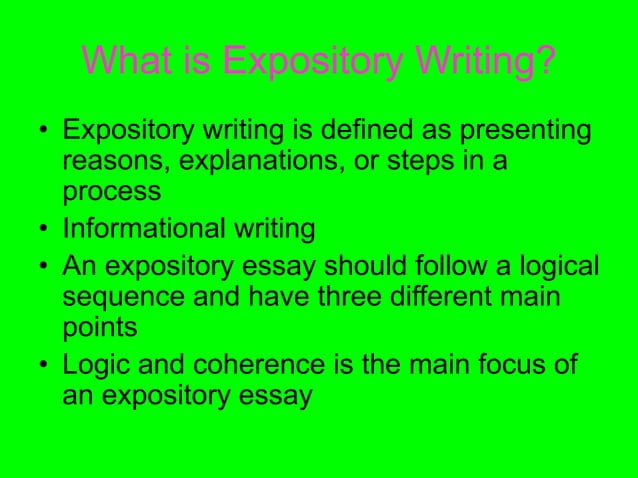 Expository Writing.ppt | Undergraduate Education | College Education