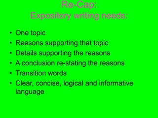 Expository Writing.ppt