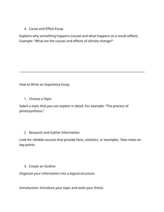 Expository Writing English notes grade 11 | DOCX