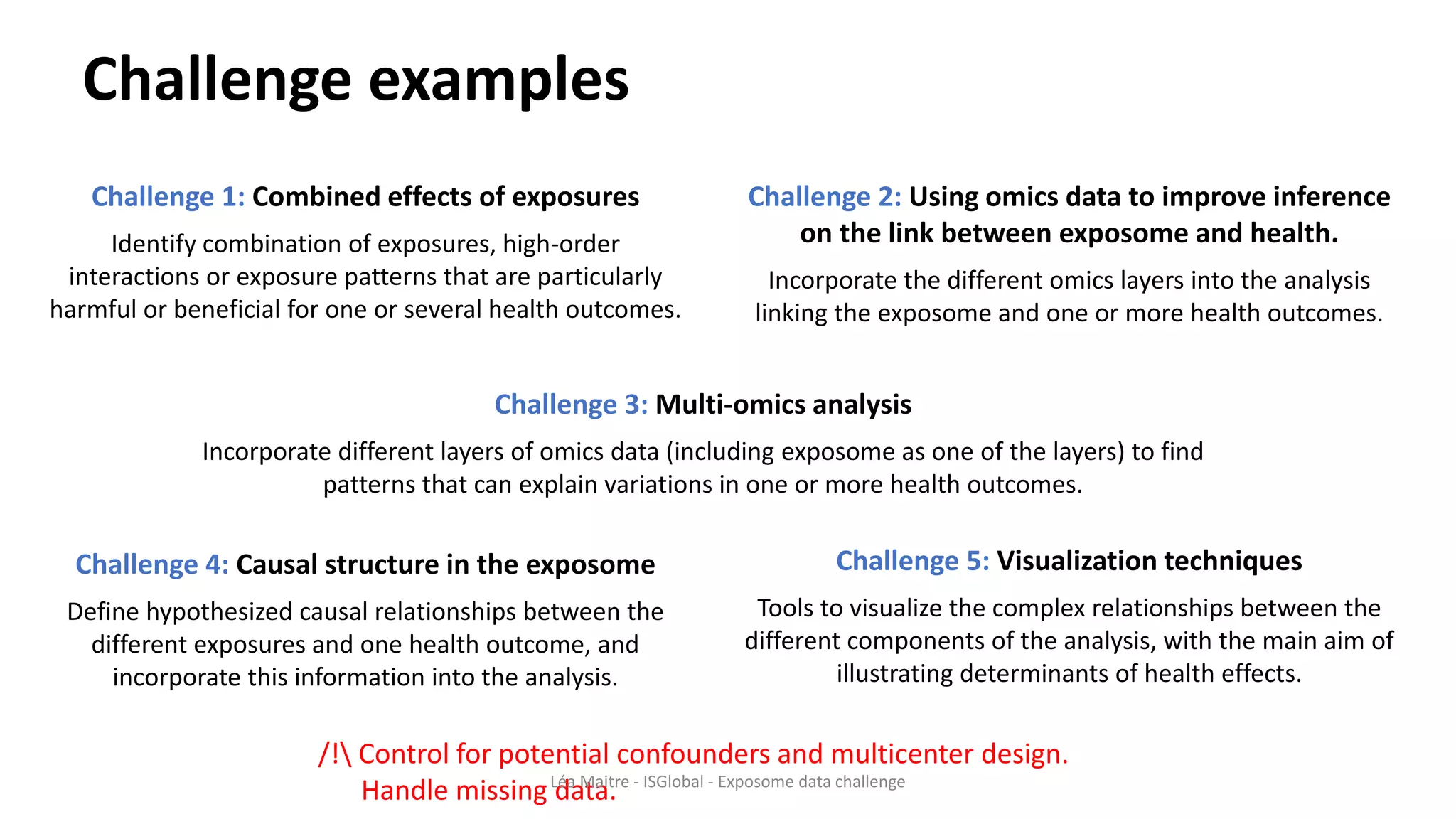 Exposome data challenge - ISGlobal hub prez July 2022.pptx | Children ...