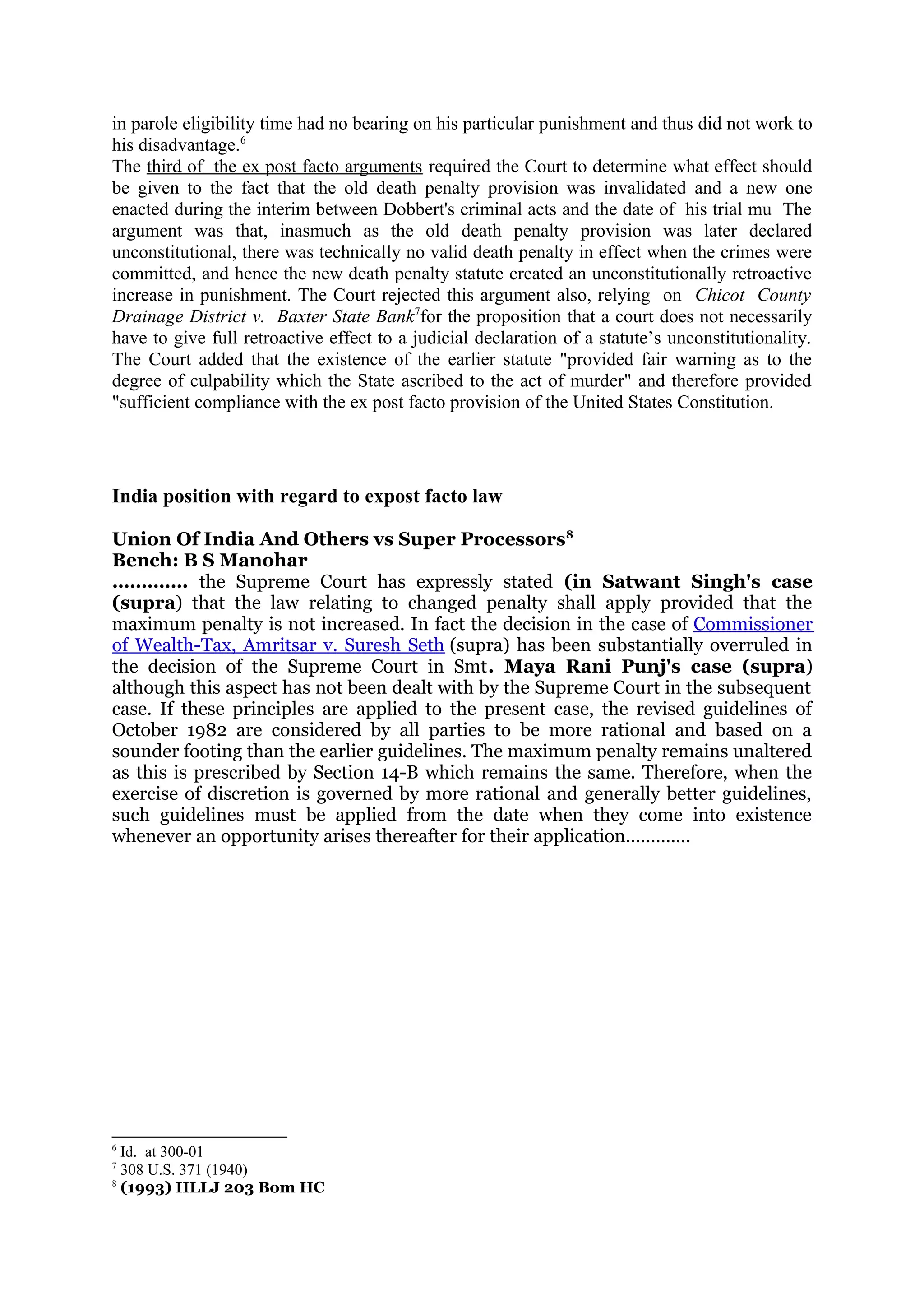 Expost facto doctrine | DOC