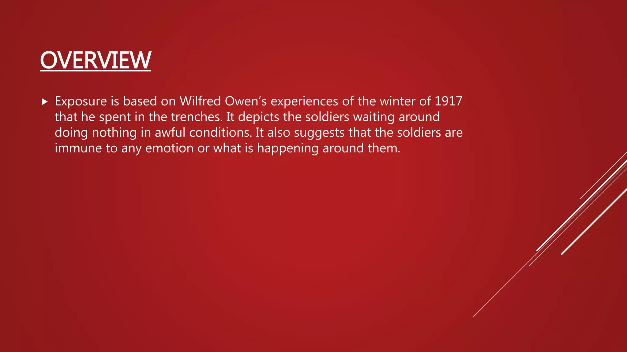 Exposure - Wilfred Owen | PPTX