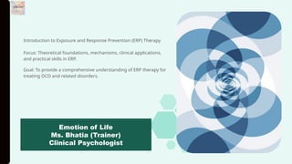 Exposure and Response Prevention Therapy | PPTX