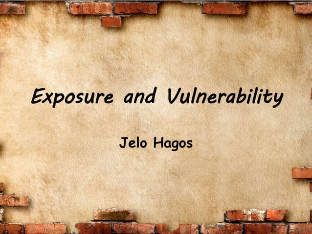 Exposure and vulnerability | PPTX