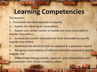 Exposure and vulnerability | PPTX