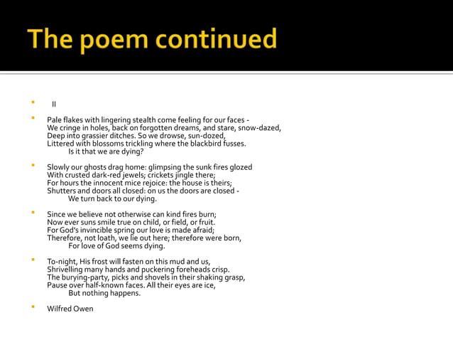 Exposure by wilfred_owen[1] | PPTX | Poetry | Books and Literature