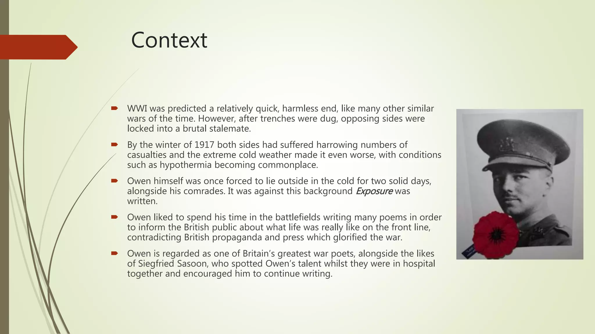 Exposure - Wilfred Owen | PPTX