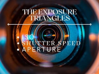 Exposure triangle $ types of photograpy | PPT