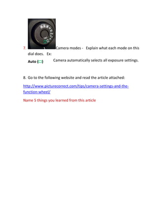 Exposure worksheet | DOCX