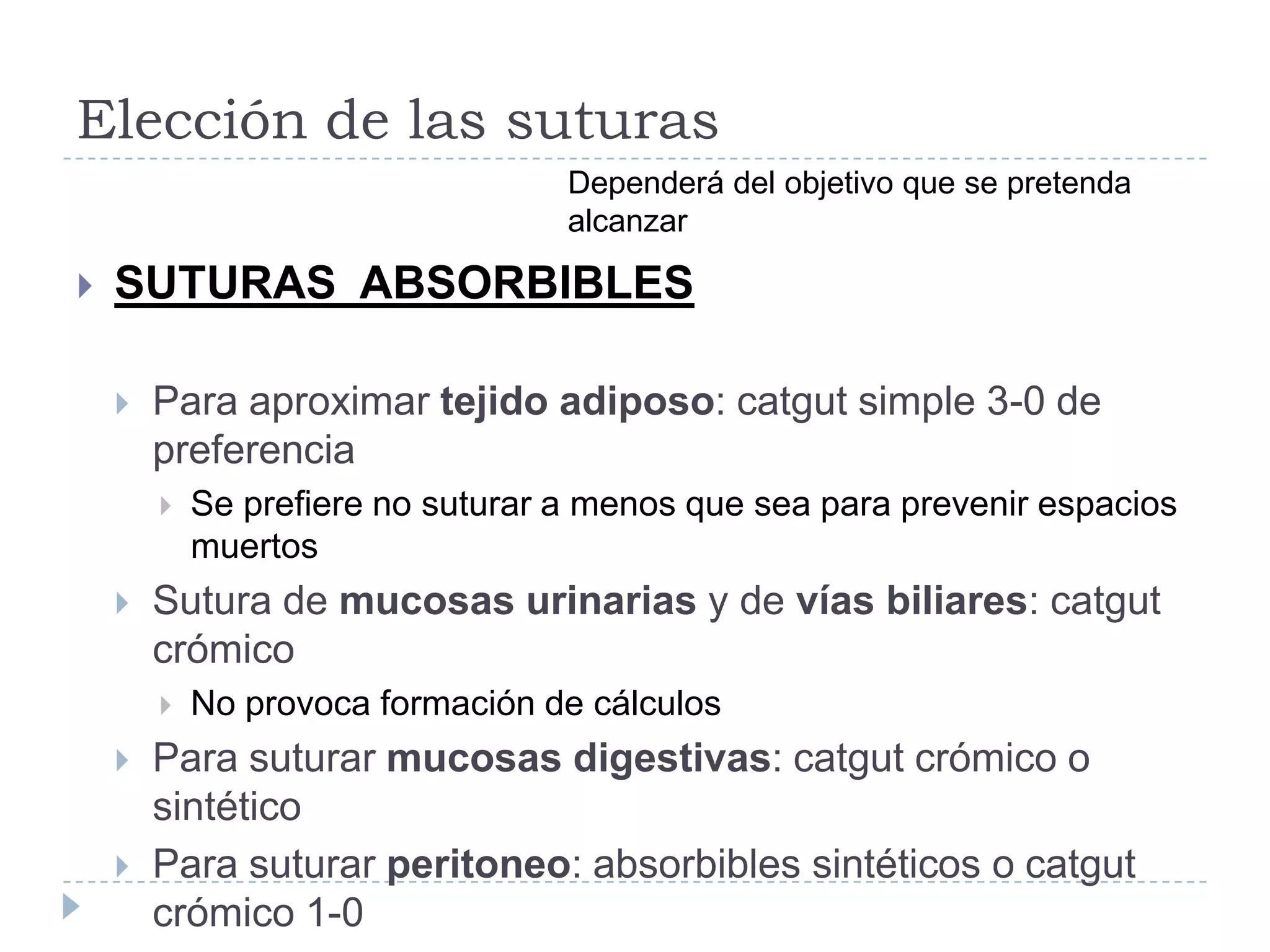 SUTURAS QUIRÚRGICAS | PPTX