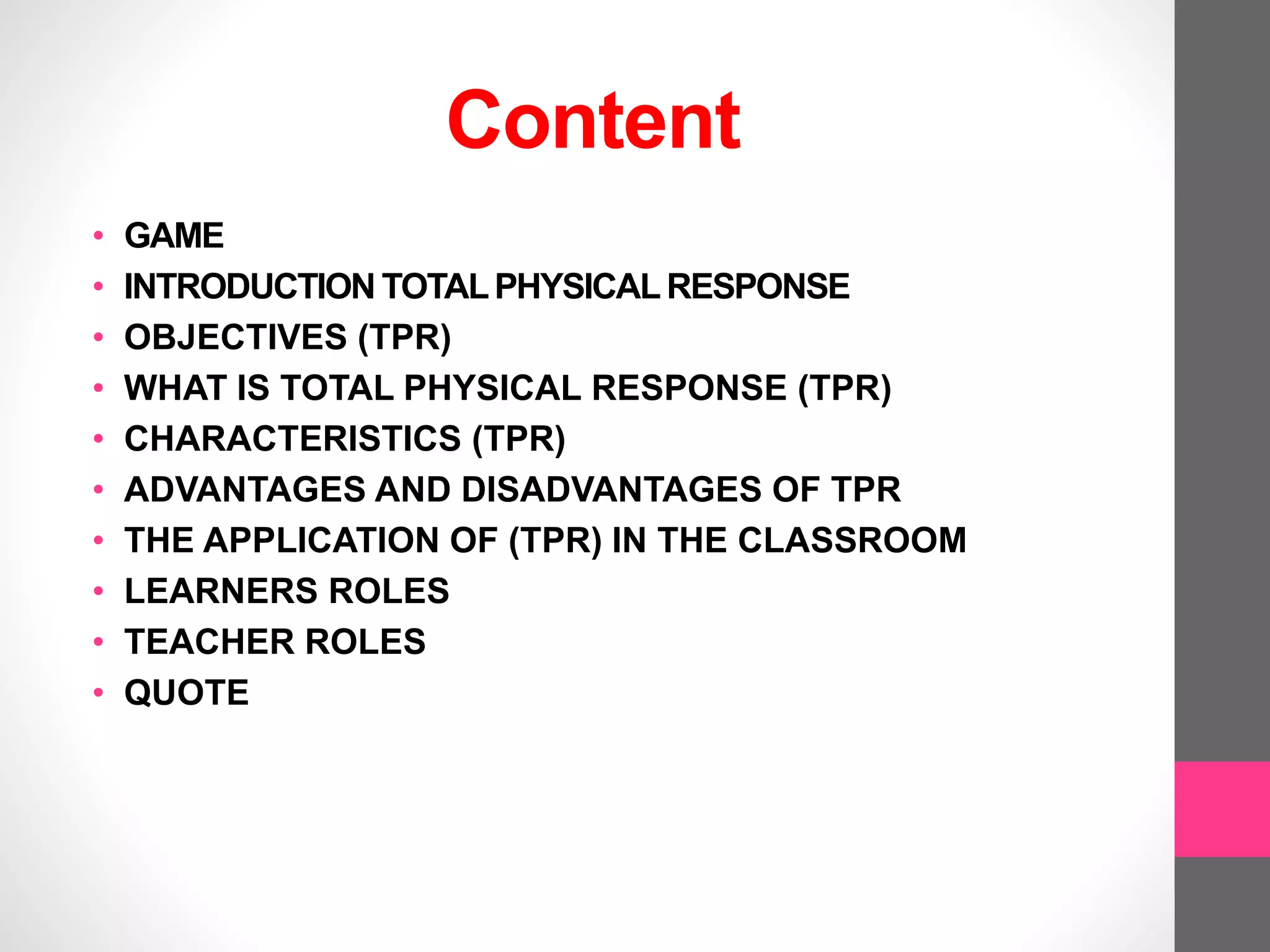 Total physical response | PPTX