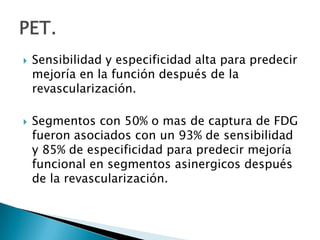Evaluación de la Viabilidad miocardica y Pronostico. | PPTX