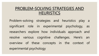 cognitions in problem solving strategies | PPTX
