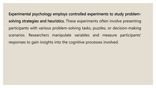 cognitions in problem solving strategies | PPTX