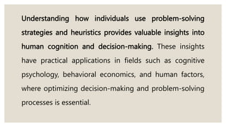 cognitions in problem solving strategies | PPTX