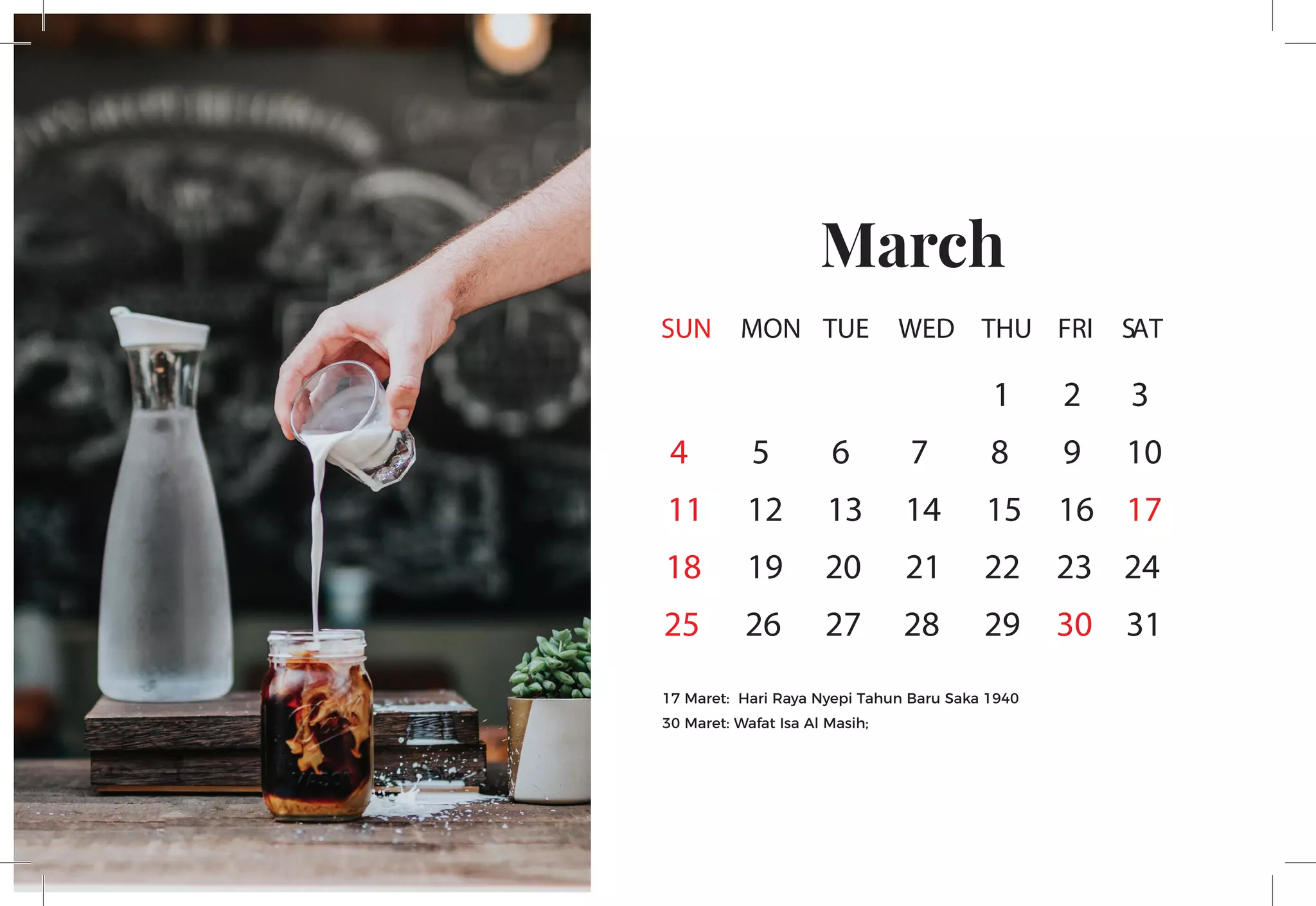 Free Printable - Kalender Meja 3 | PDF