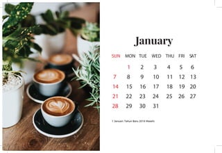 Free Printable - Kalender Meja 3 | PDF