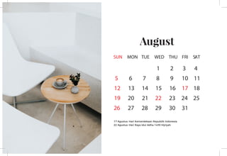 Free Printable - Kalender Meja 3 | PDF