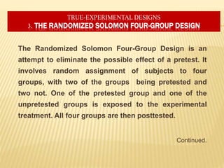 Experimental research designs. ltst.ppt. | PPTX