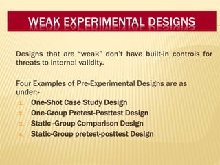Experimental research designs. ltst.ppt. | PPTX