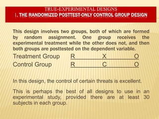 Experimental research designs. ltst.ppt. | PPTX