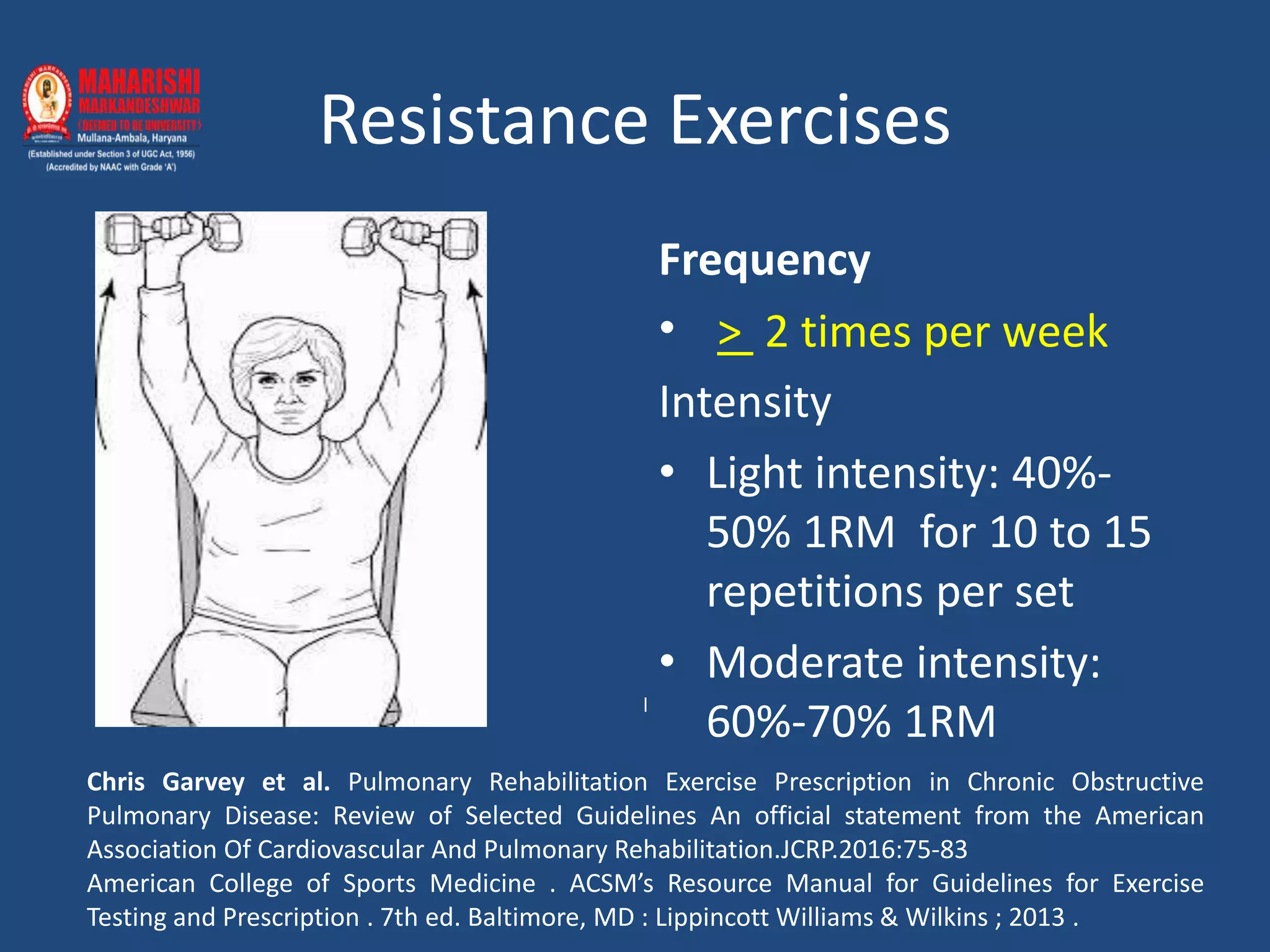 Exercise prescription in COPD | PPTX | Physical Therapy | Wellness