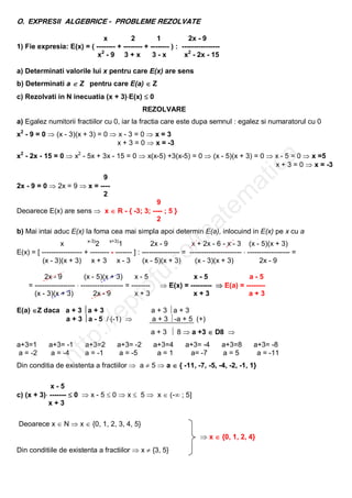 Expresii algebrice-rezolvate | PDF