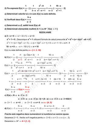 Expresii algebrice-rezolvate | PDF