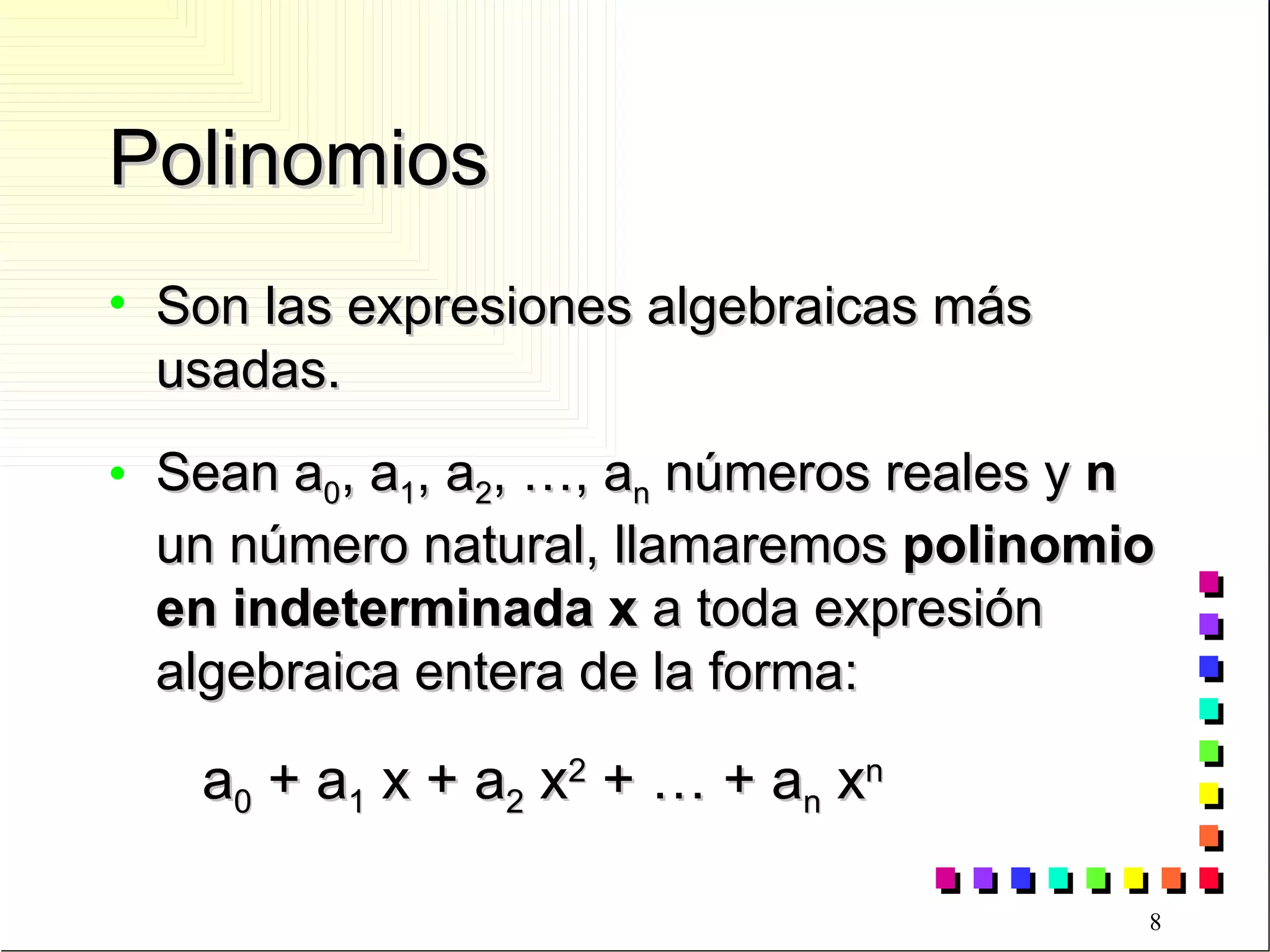Expresiones algebraicas | PPT
