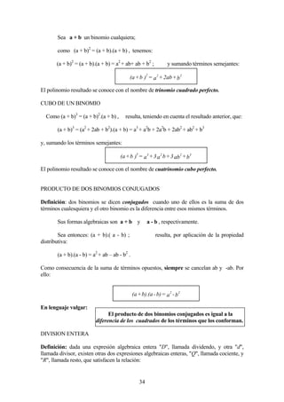 Expresiones algebraicas | PDF