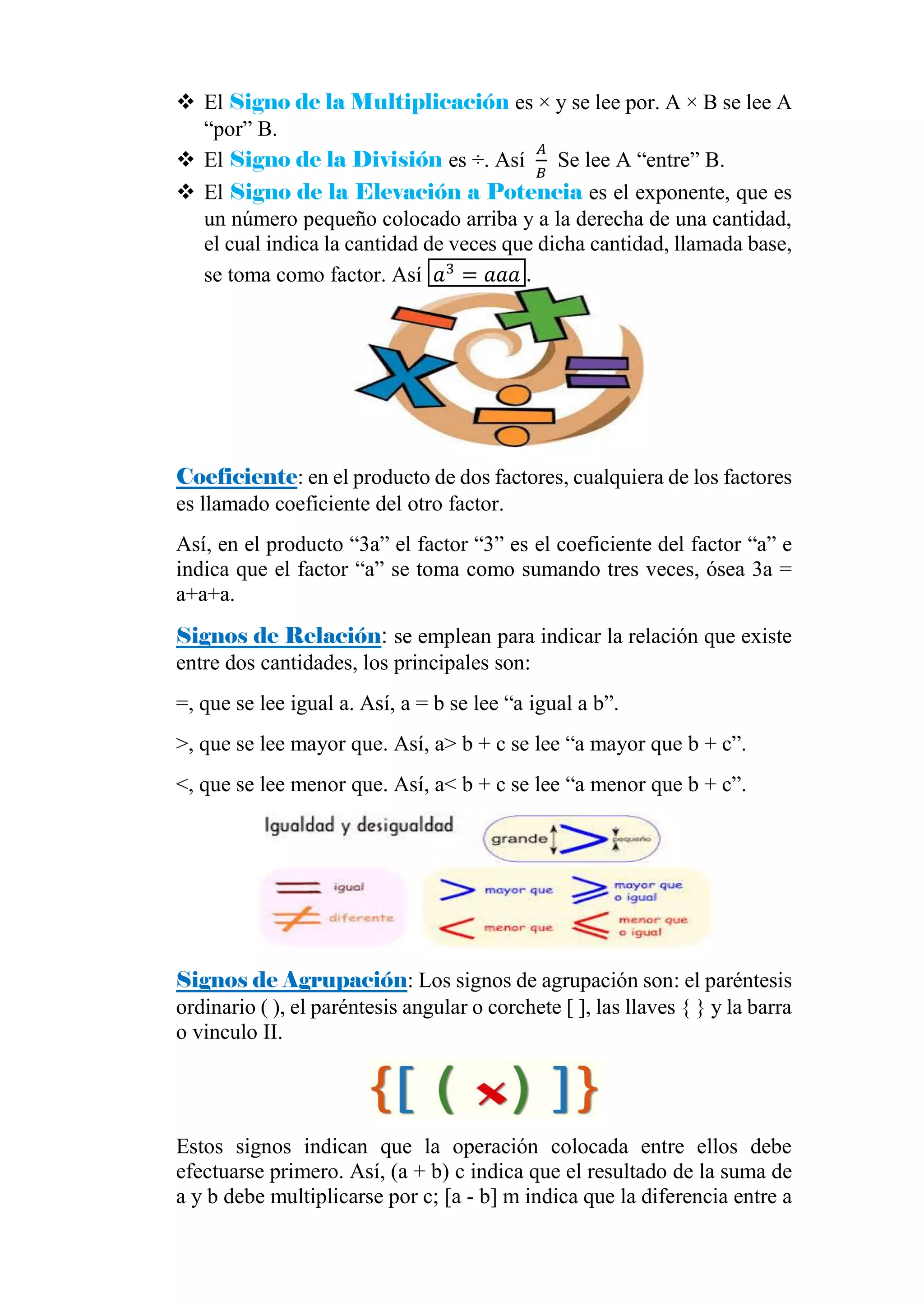 Expresiones algebraicas | PDF