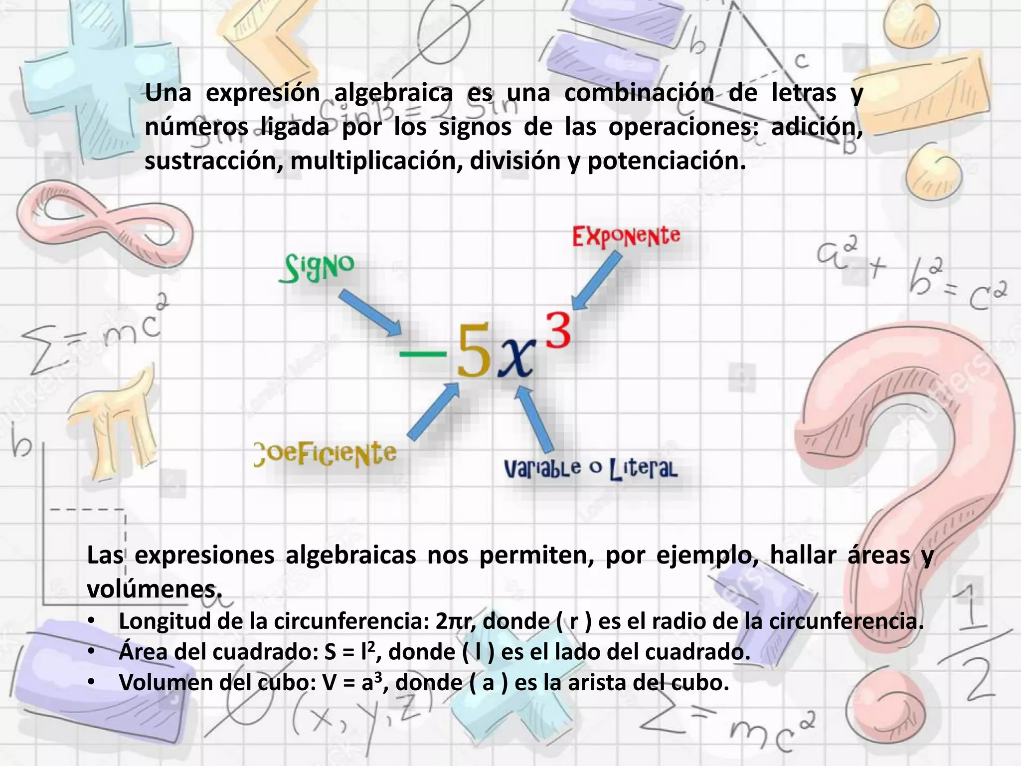 Expresiones algebraicas | PPTX