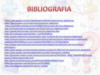 Expresiones algebraicas | PPT
