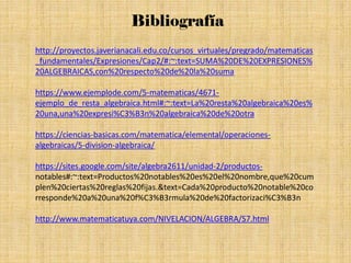 Expresiones algebraicas | PPT