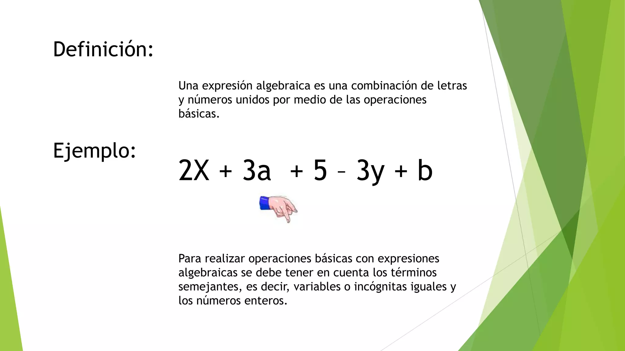 Expresiones algebraicas | PPTX