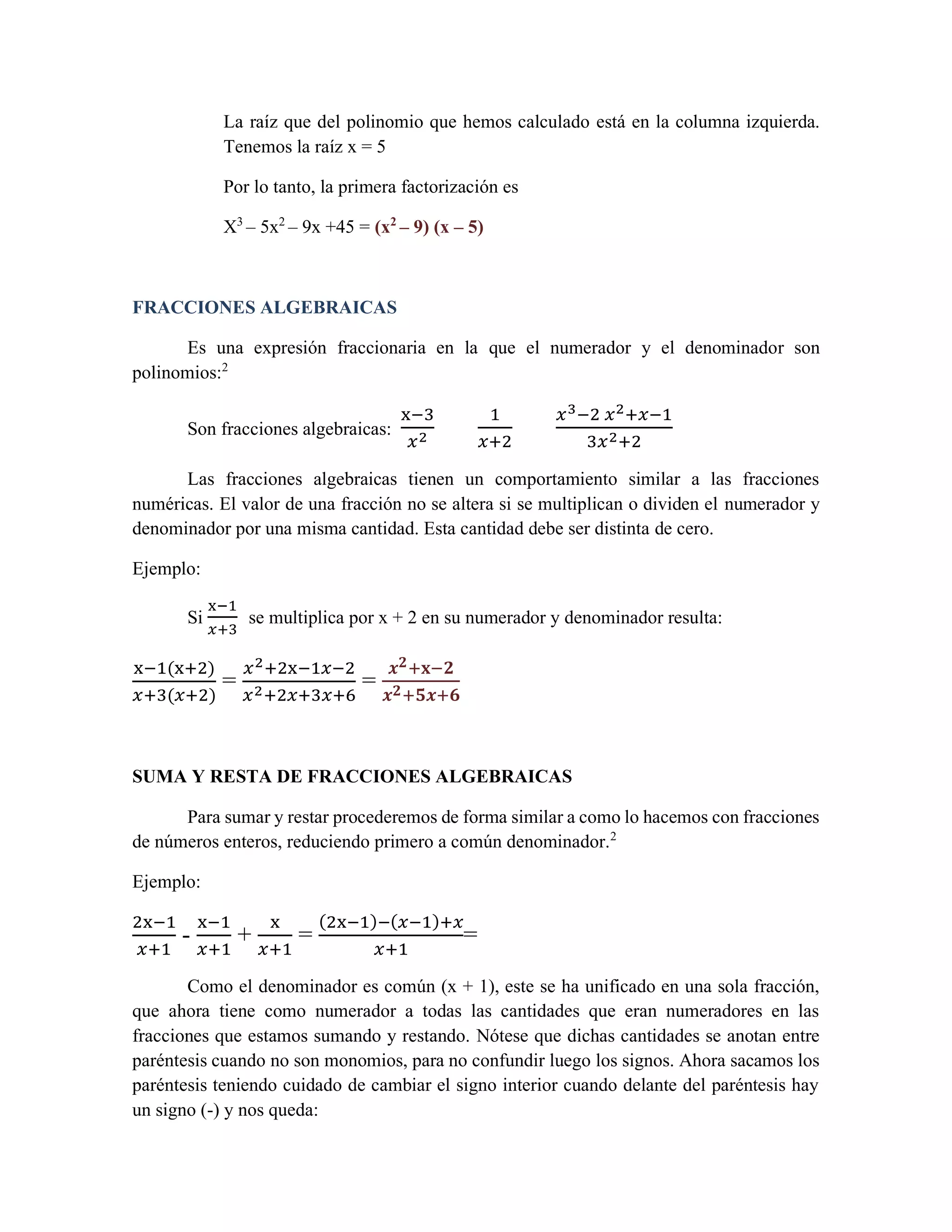 Expresiones algebraicas | PDF
