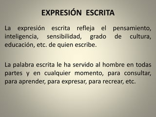 Expresion escrita | PPTX