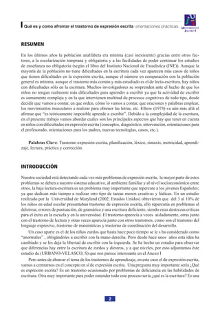 Trastorno de la expresión escrita | PDF