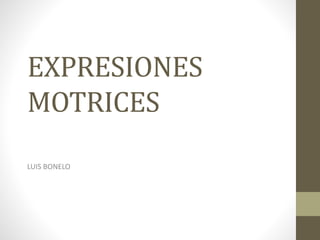 Expresiones motrices luis bonelo | PPTX