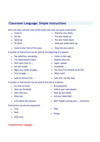 Expresiones para el aula | PDF