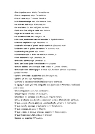 Expresiones en panocho | PDF