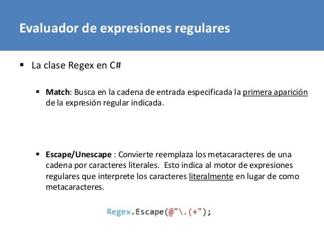 Expresiones Regulares