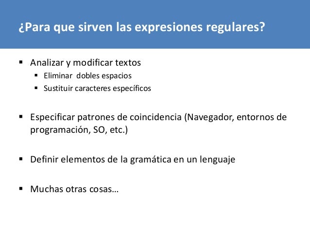 Expresiones Regulares
