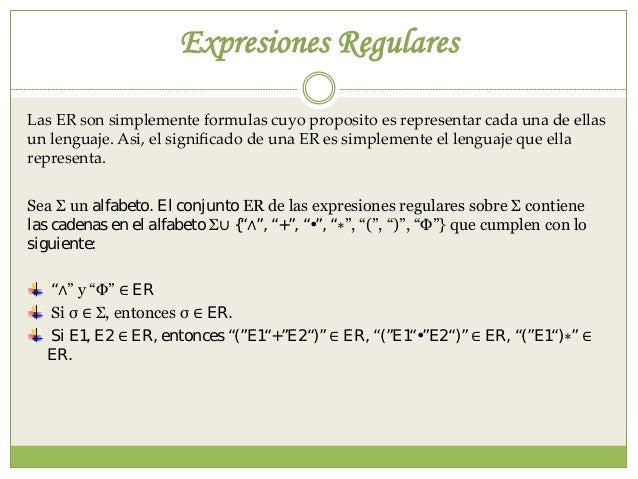 Expresiones Regulares