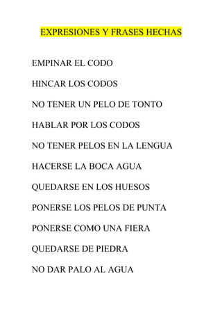 Expresiones y frases hechas | PDF