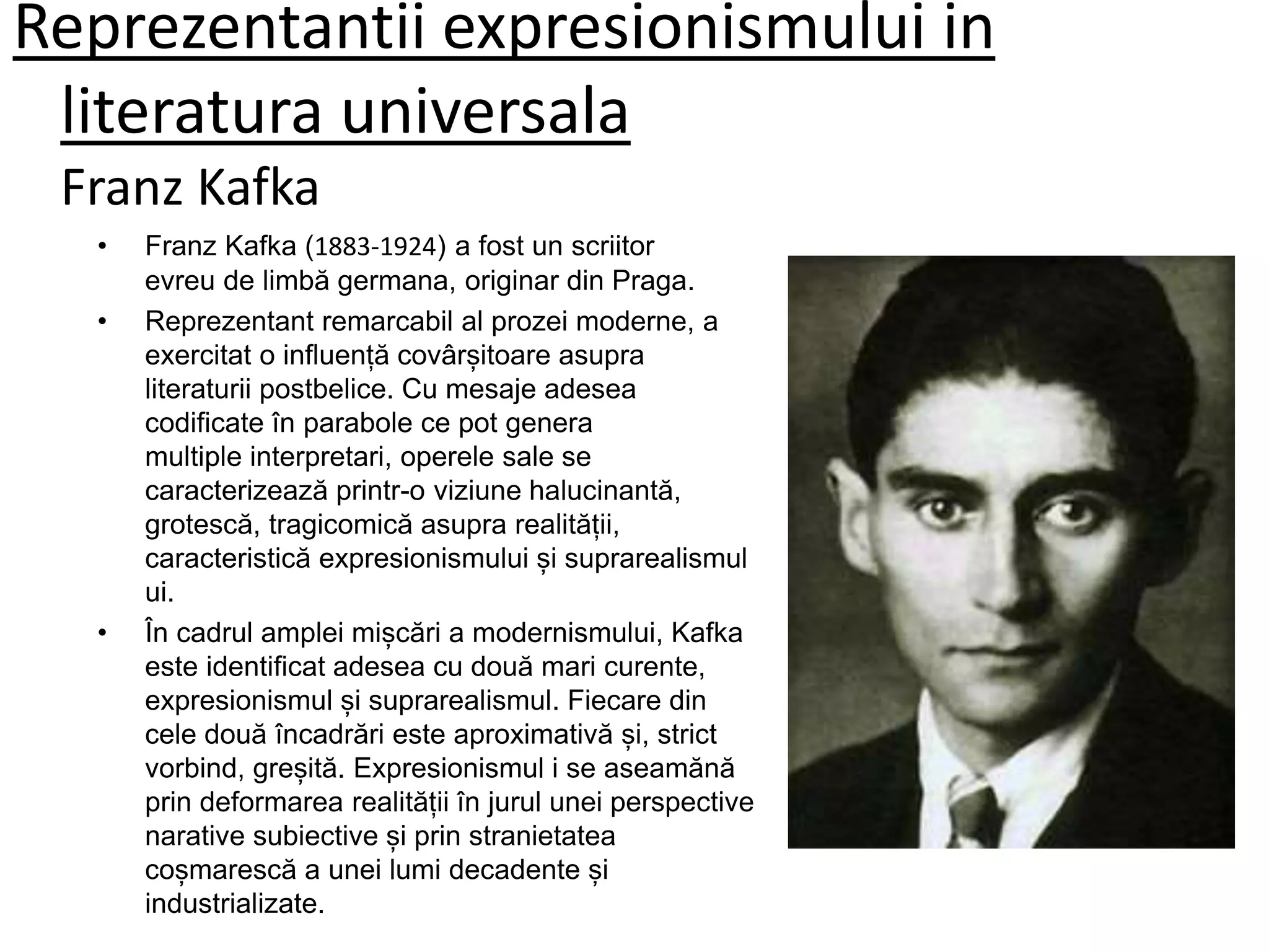 Expresionismul in literatura universala | PPTX