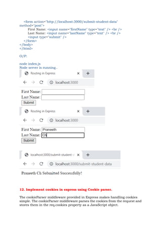 express of full stack web development notes | PDF