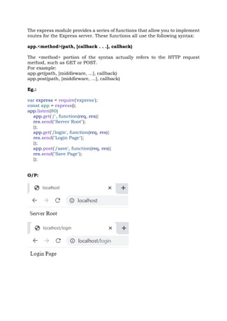 express of full stack web development notes | PDF