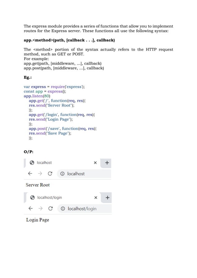 express of full stack web development notes | PDF
