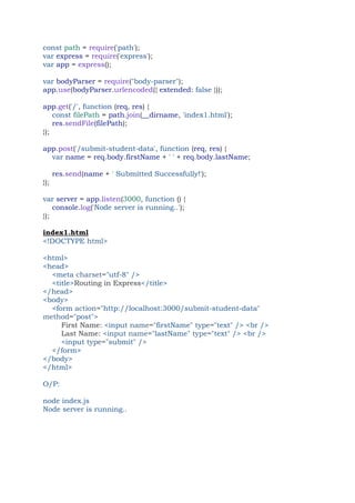 express of full stack web development notes | PDF